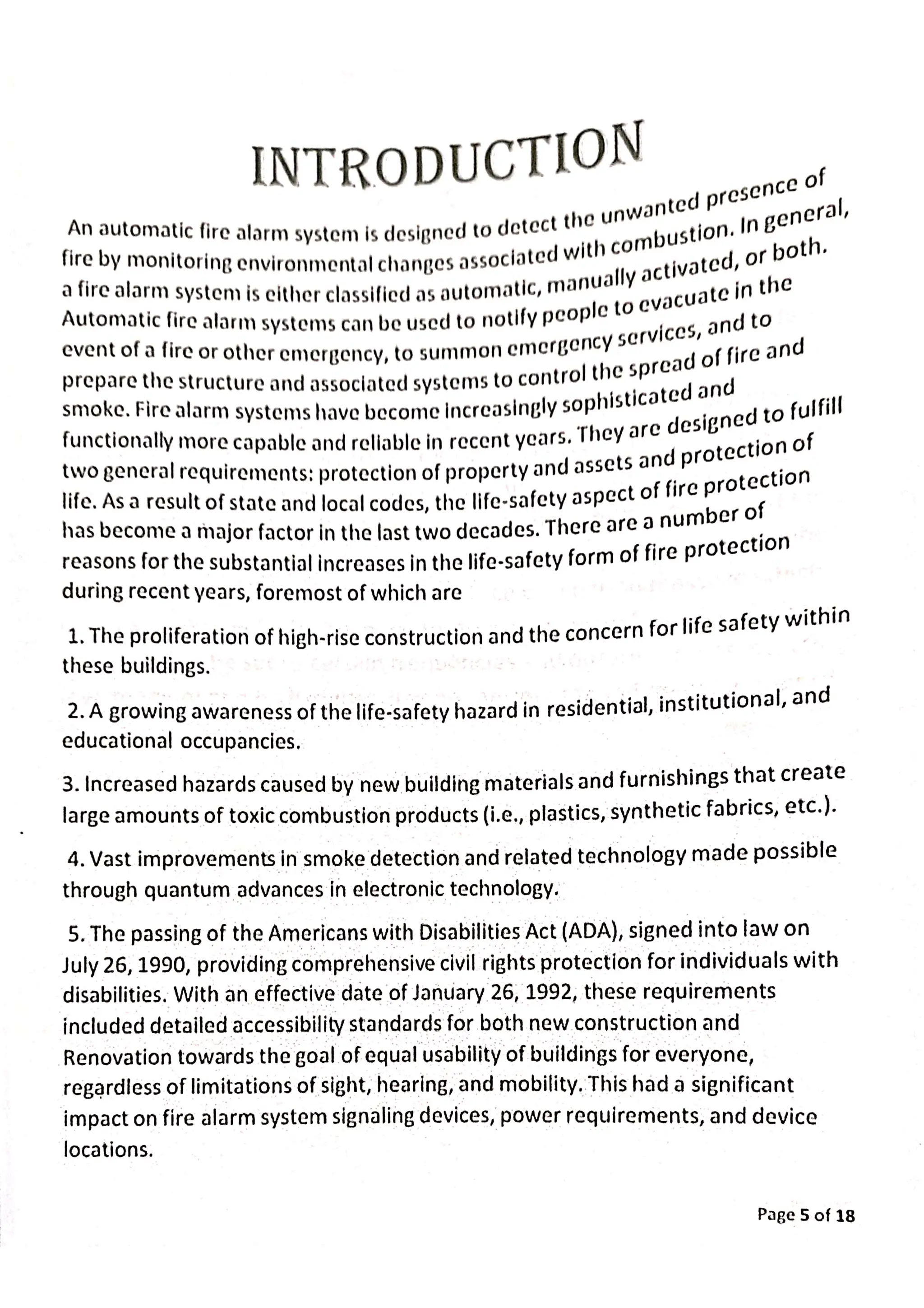 fire alarm project xII on topic fire alarm | PDF