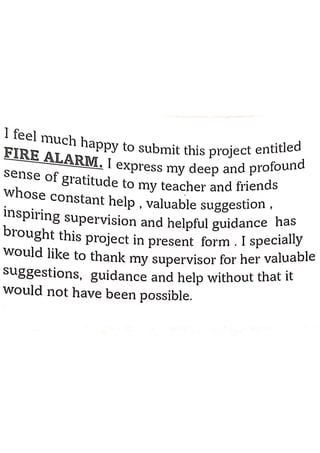 fire alarm project xII on topic fire alarm | PDF