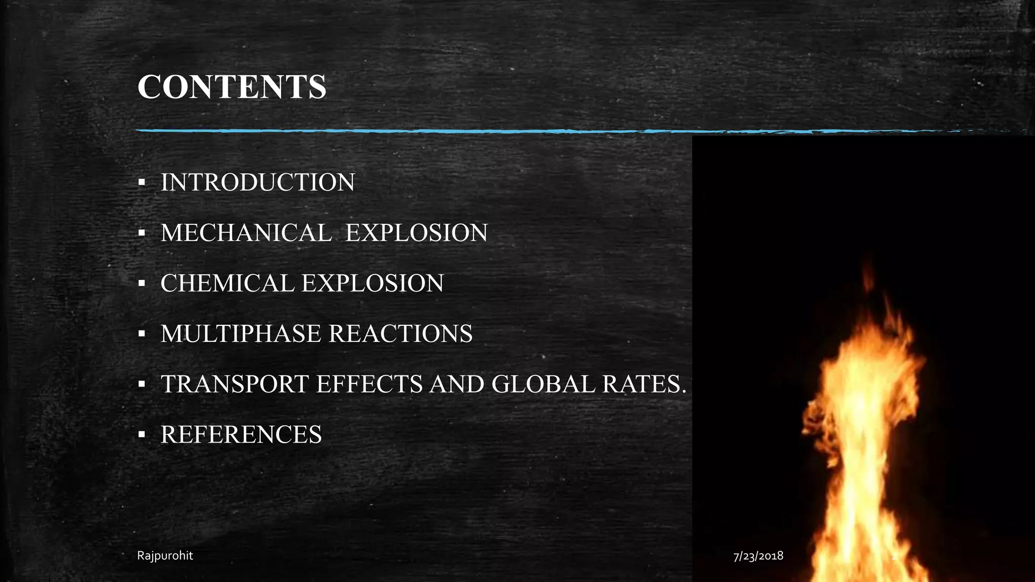 Fire and explosion | PPTX