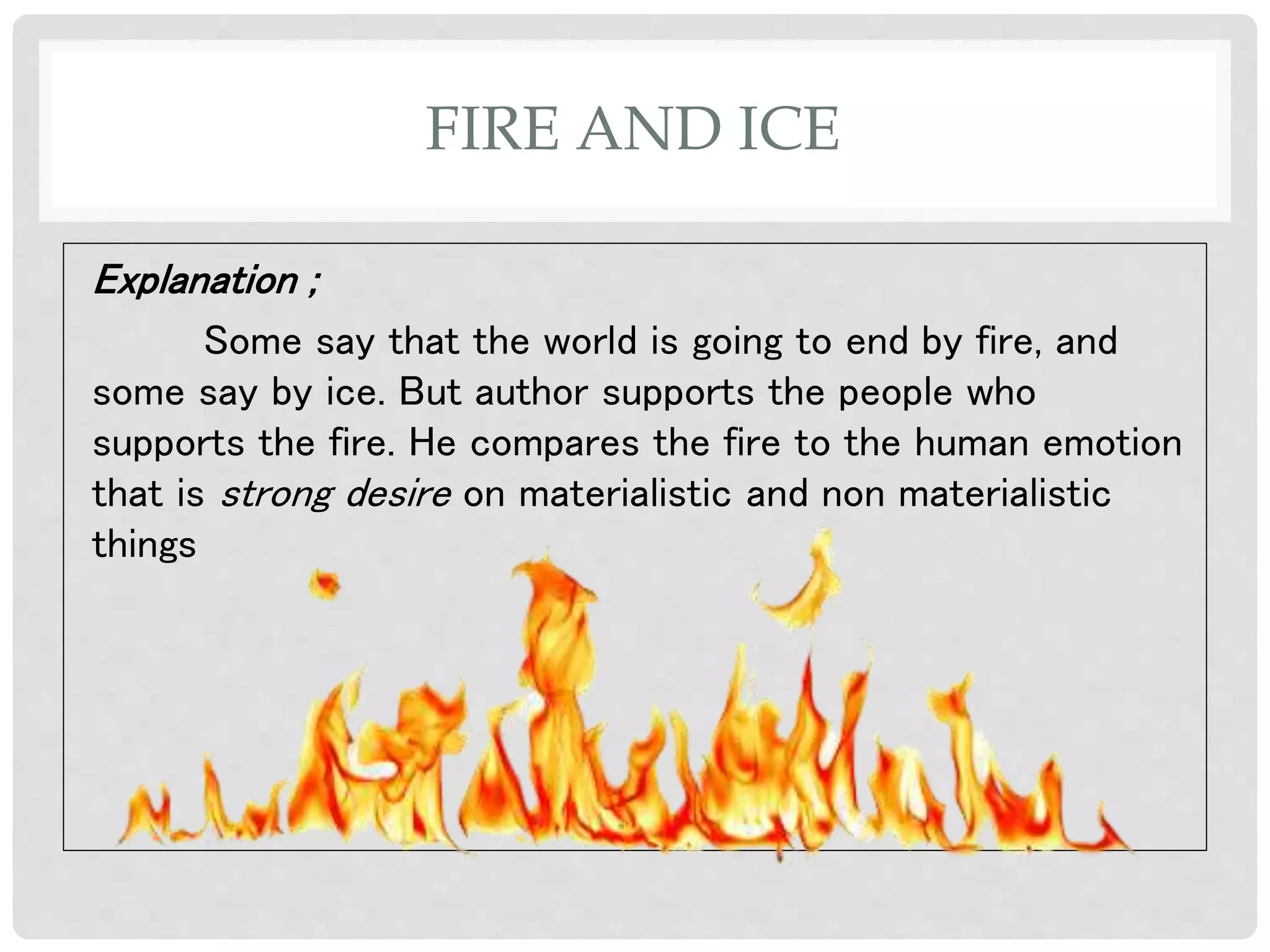 Fire and ice | PPT