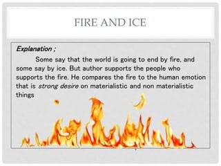 Fire and ice | PPT