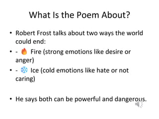 Fire_and_Ice_Easy_Explanation (Class 10) | PDF