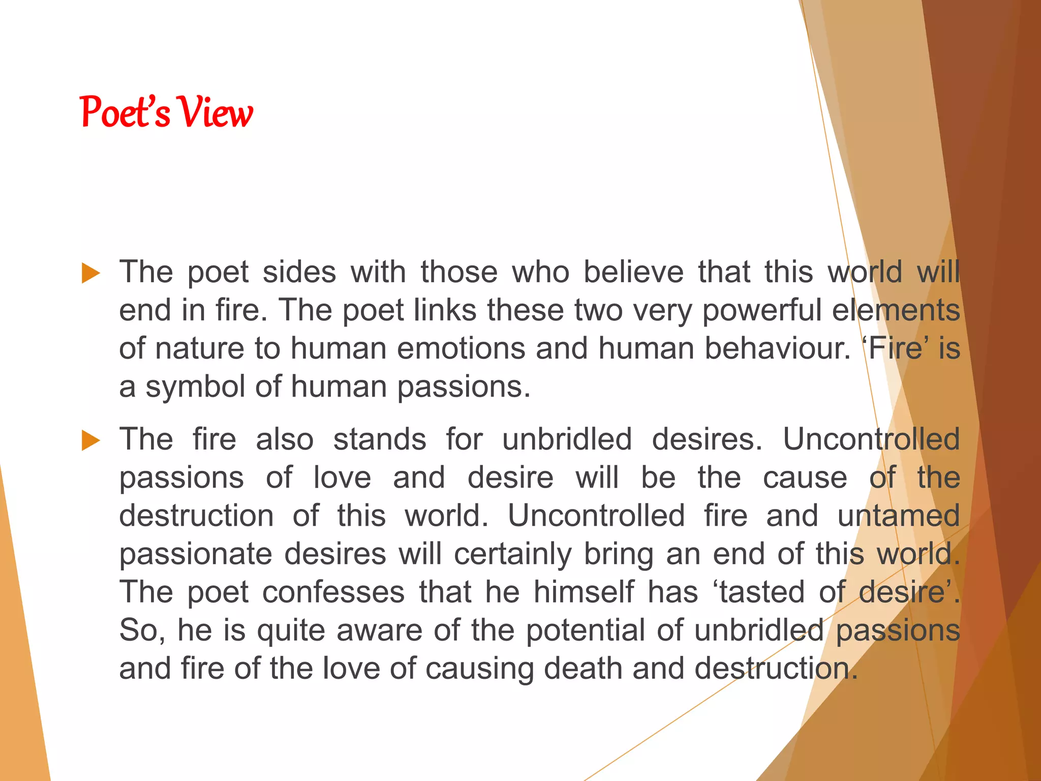 Fire and ice poem x | PPTX