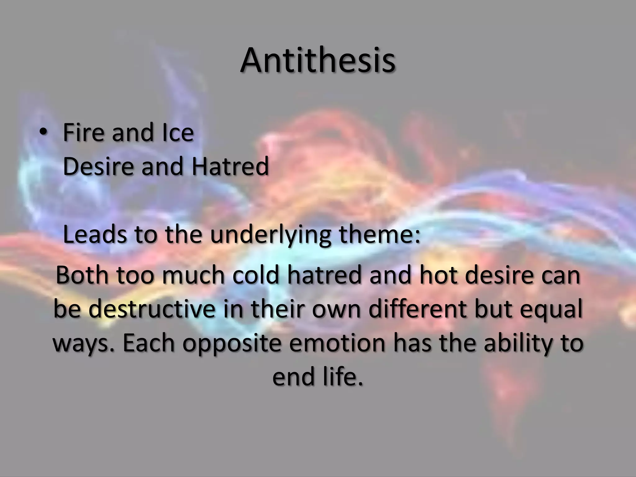 Fire and ice poetry presentation | PPTX