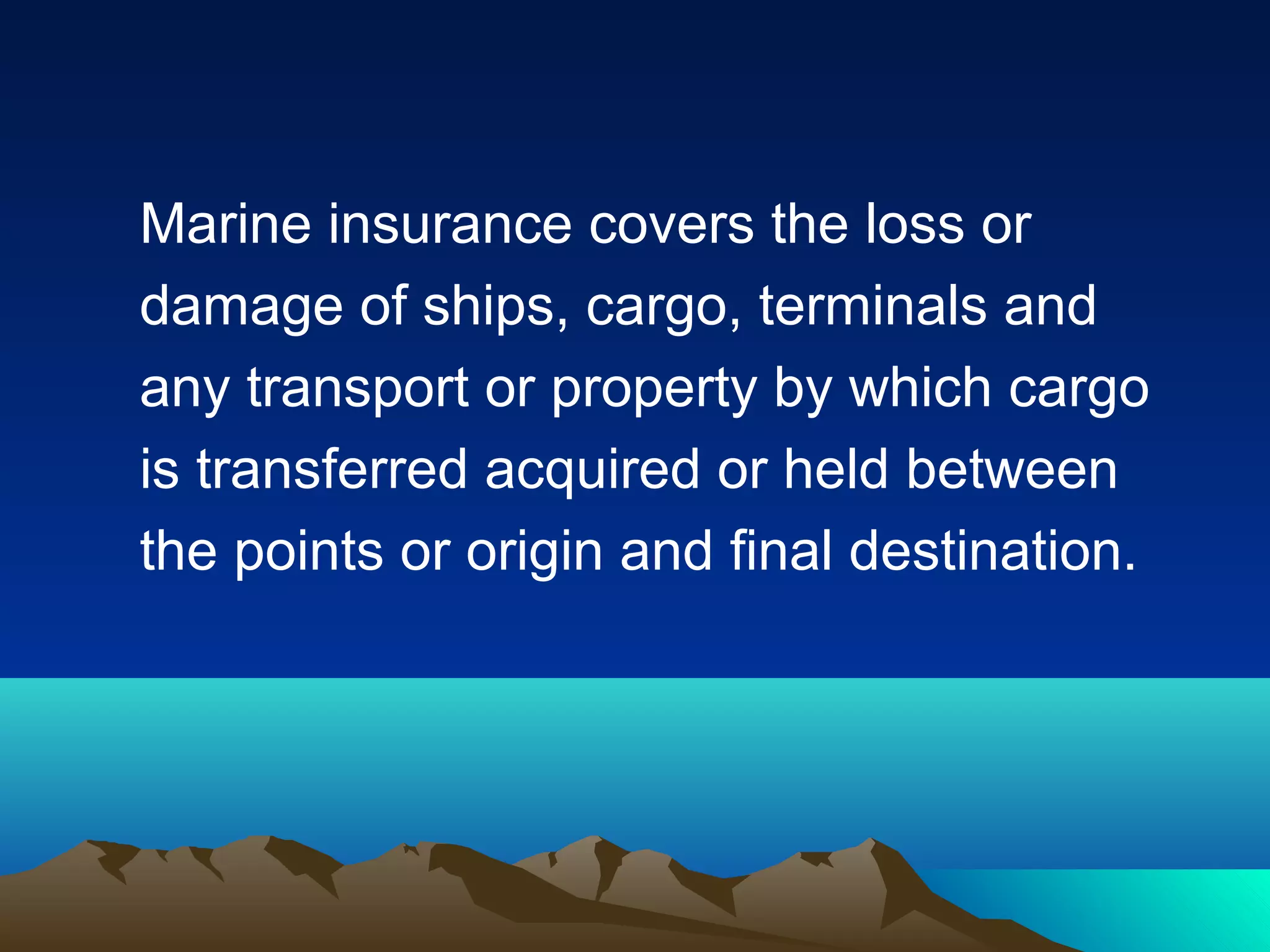 Fire and Marine Insurance Laws | PPT
