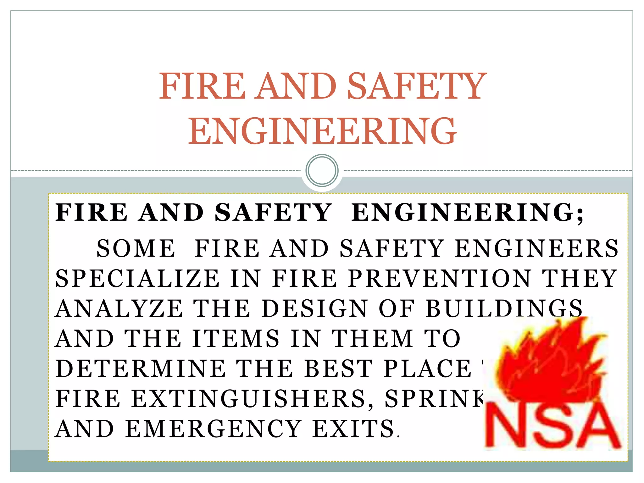 Fire and safety engineering | PPT