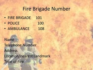 Fire and safety management | PPTX