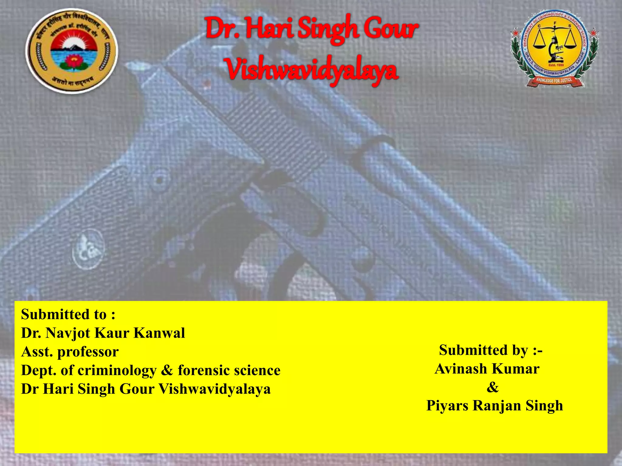 Firearm and its classification. | PPTX