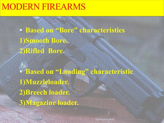Firearm and its classification. | PPTX | Arms & Ammunition | Sensitive ...
