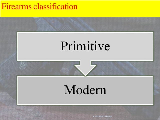 Firearm and its classification.