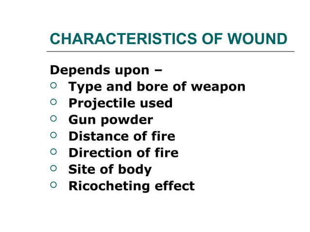 Fire arm injuries | PPT
