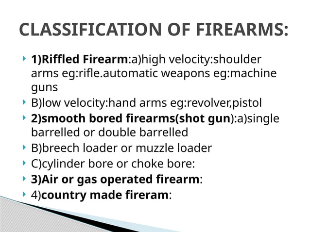 FIREARM INJURIES.pptx forensic medicine h | PPTX
