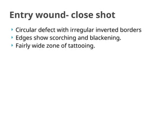 Firearm injuries with all wounds in detail with proper methods | PPTX