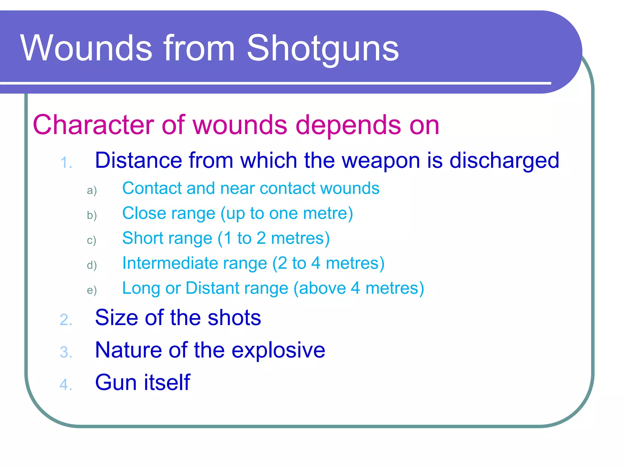 Firearm injuries - Forensic Aspects | PPT