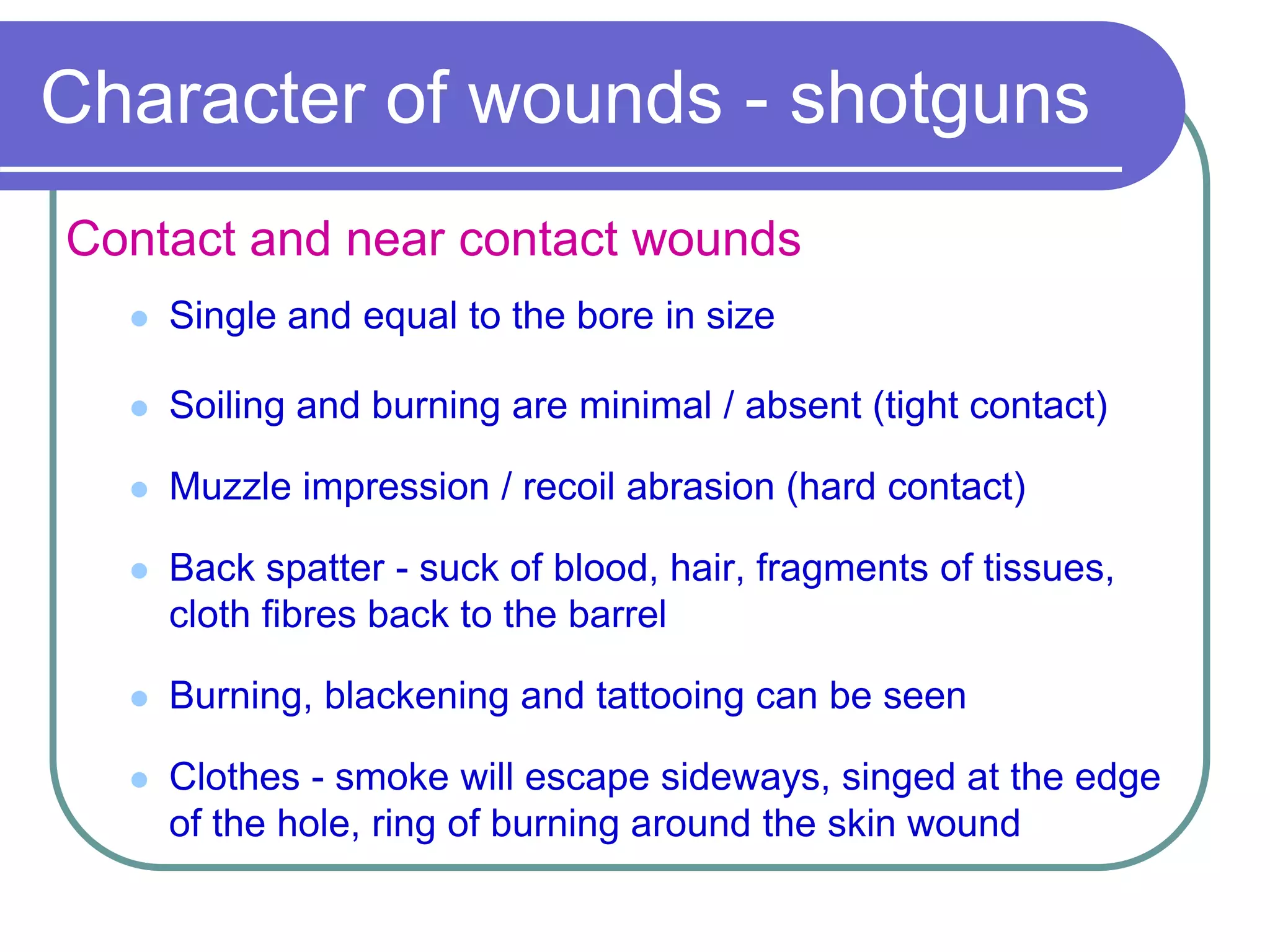 Firearm injuries - Forensic Aspects | PPT