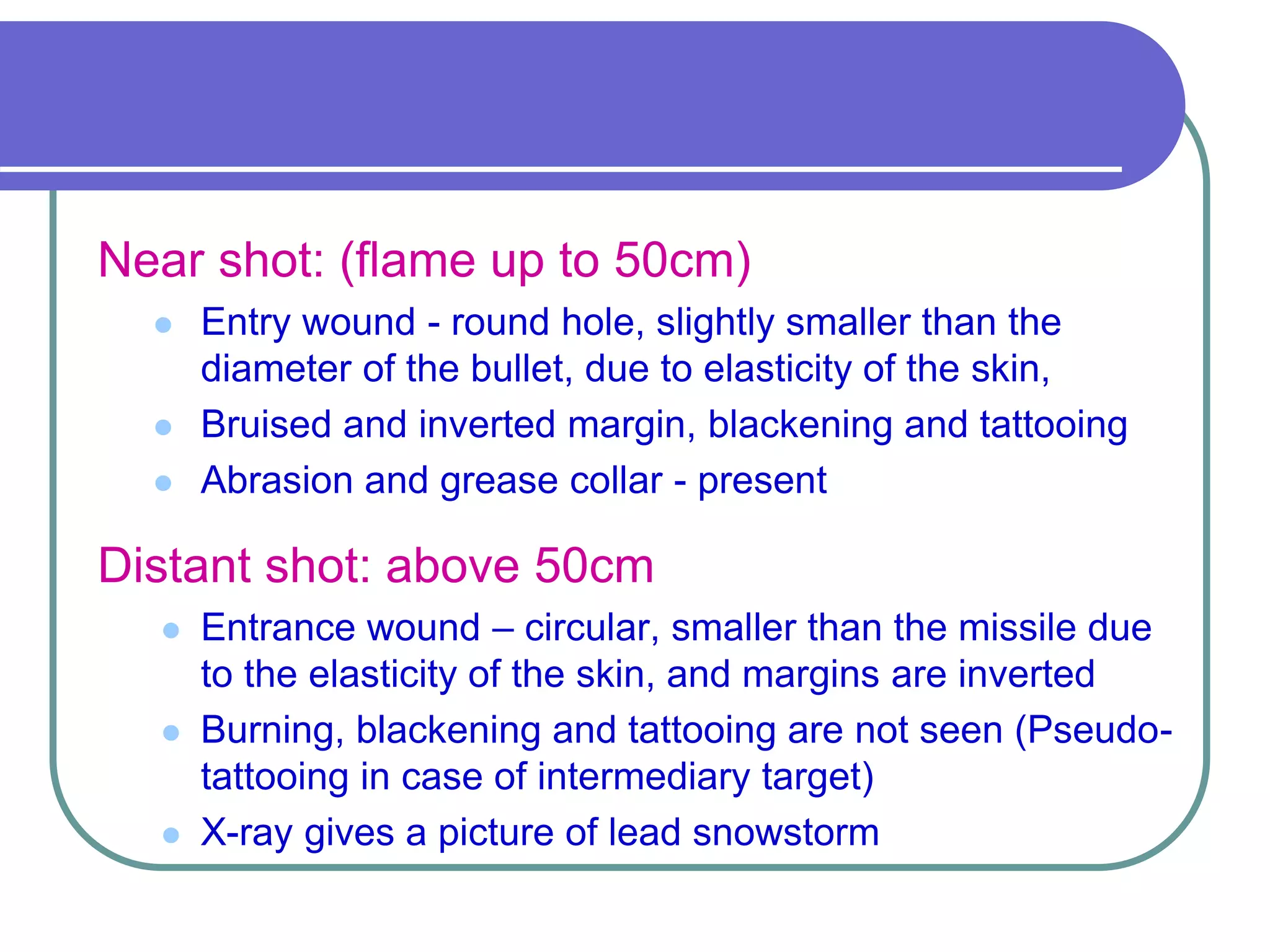 Firearm injuries - Forensic Aspects | PPT