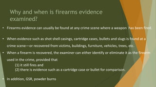 Firearms as evidence | PPTX