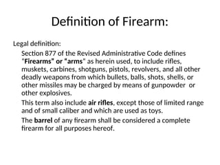 CRIM BOARD EXAM FIREARMS IDENTIFICATION.ppt