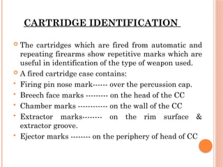 FIREARMS IDENTIFICATION FINAL- Forensic Ballistics | PPTX