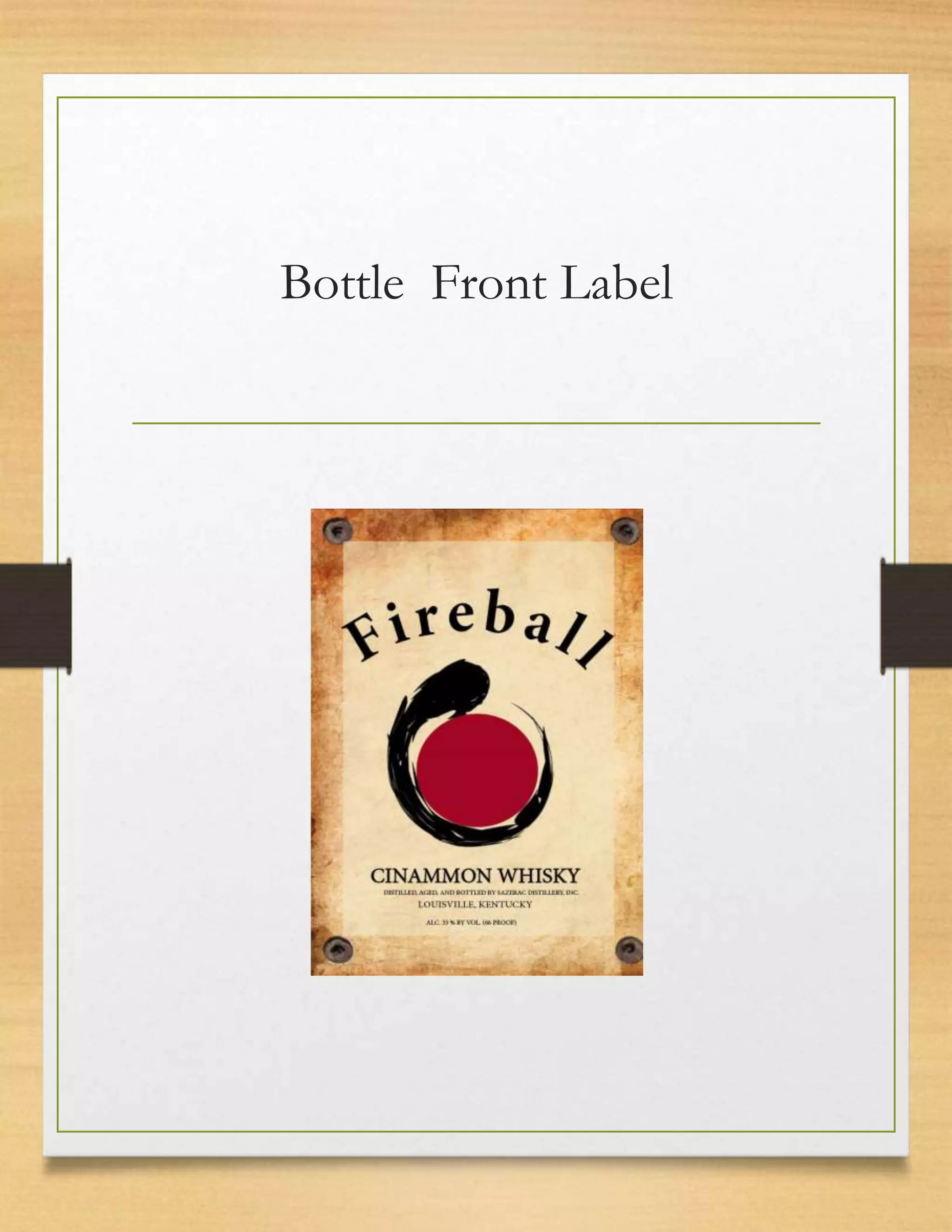 Fireball Whiskey Package & Bottle Redesign | PPTX
