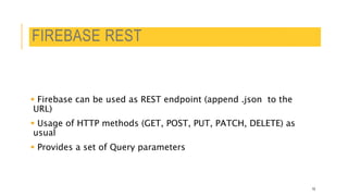 Introduction to Firebase | PPTX