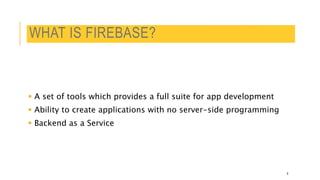Introduction to Firebase | PPTX