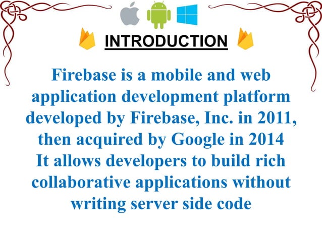 Firebase | PPT | Free Download