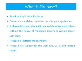 Firebase Overview | PPTX