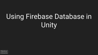 Firebase play-games-services-unity | PPT