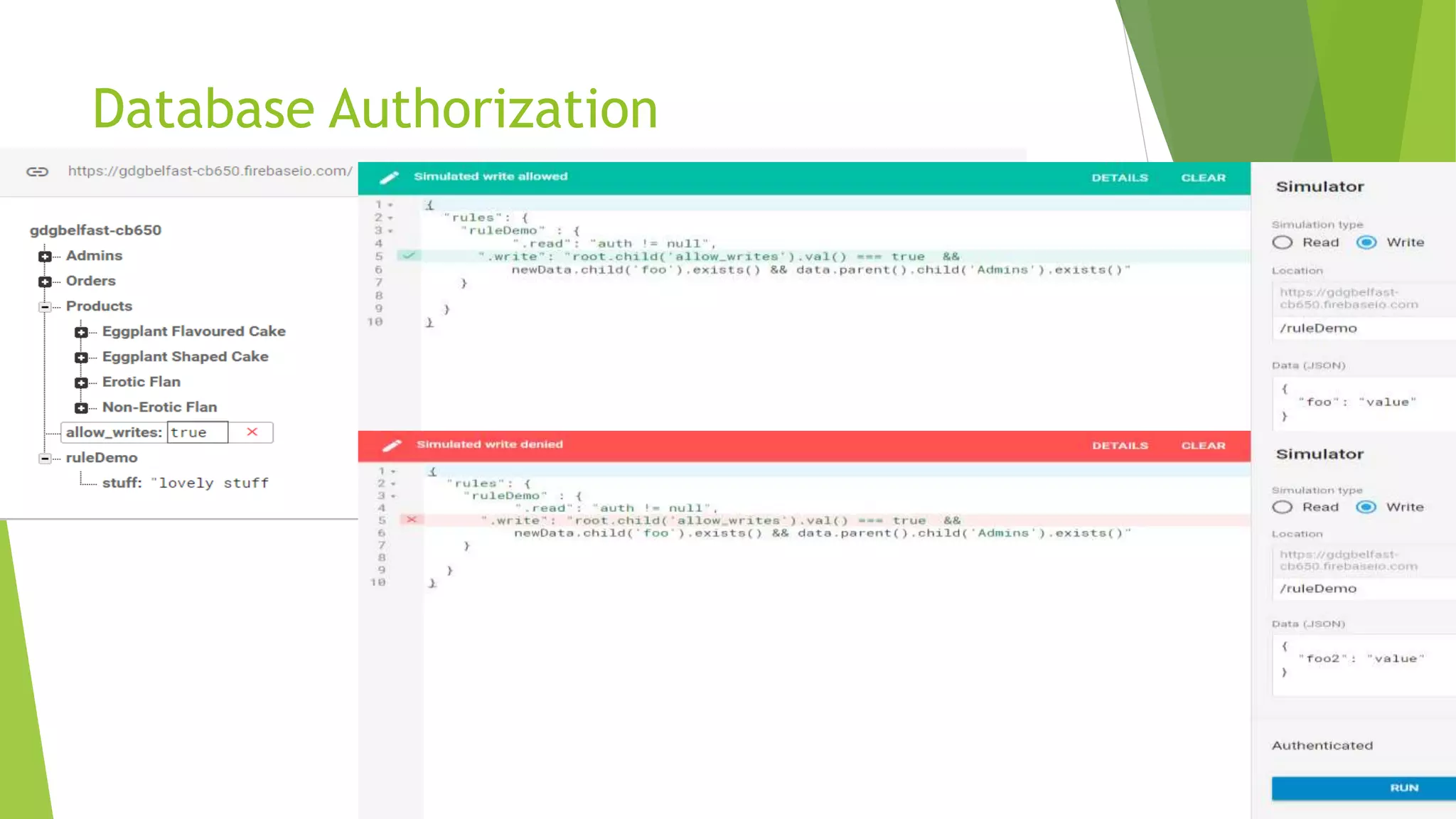 Firebase Authorization Pptx Databases Computer Software And