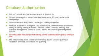 Firebase Authorization | PPTX | Databases | Computer Software and Applications