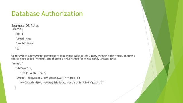 Firebase Authorization Pptx Databases Computer Software And