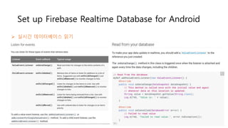 Firebase Database 둘러보기 | PPTX | Databases | Computer Software and Applications