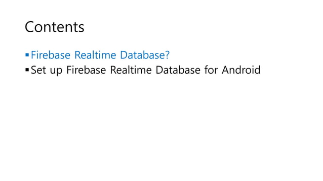 Firebase Database 둘러보기 Pptx Databases Computer Software And Applications