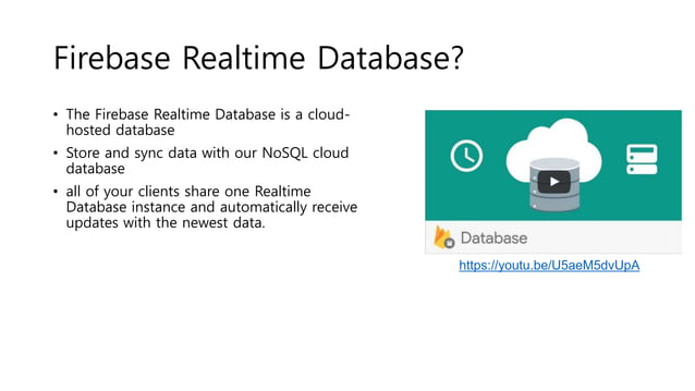 Firebase Database 둘러보기 Pptx Databases Computer Software And Applications