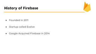 Firebase Fundamentals | PPT