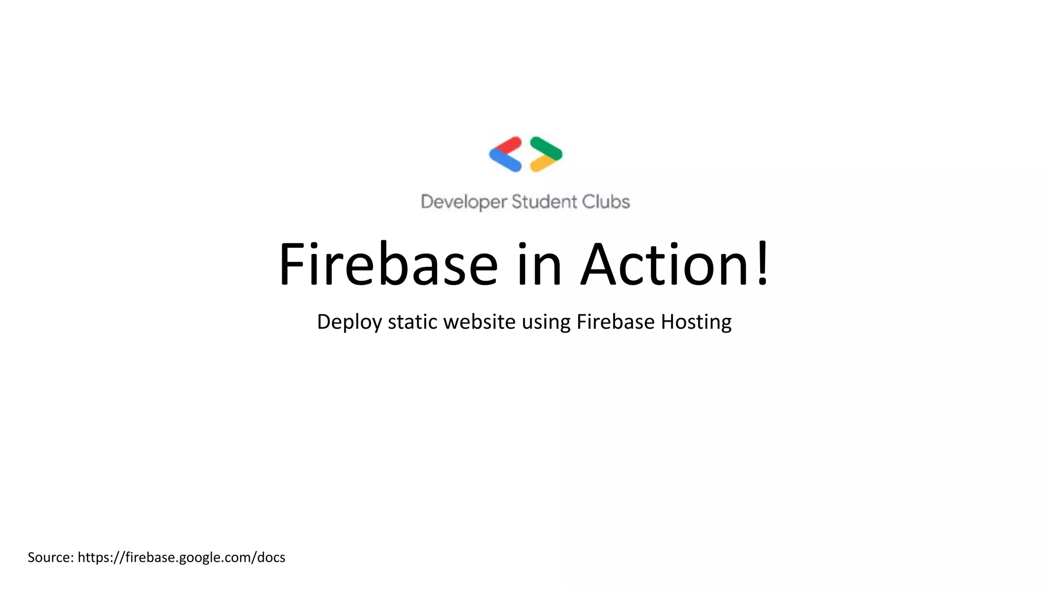 Firebase in action! | PPT