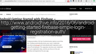 Android - Getting Started With Firebase Auth | PPT