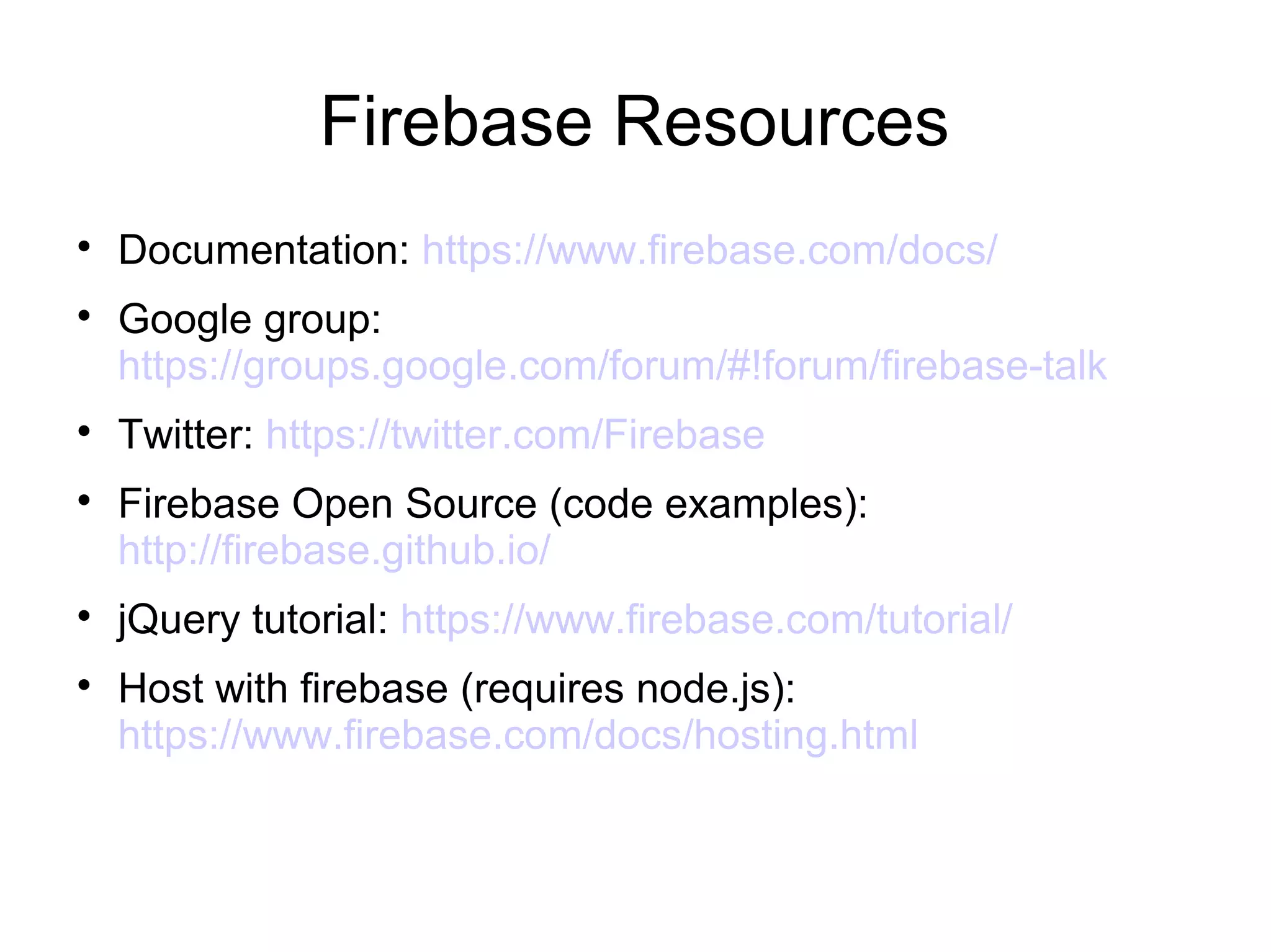 Firebase presentation | PPT