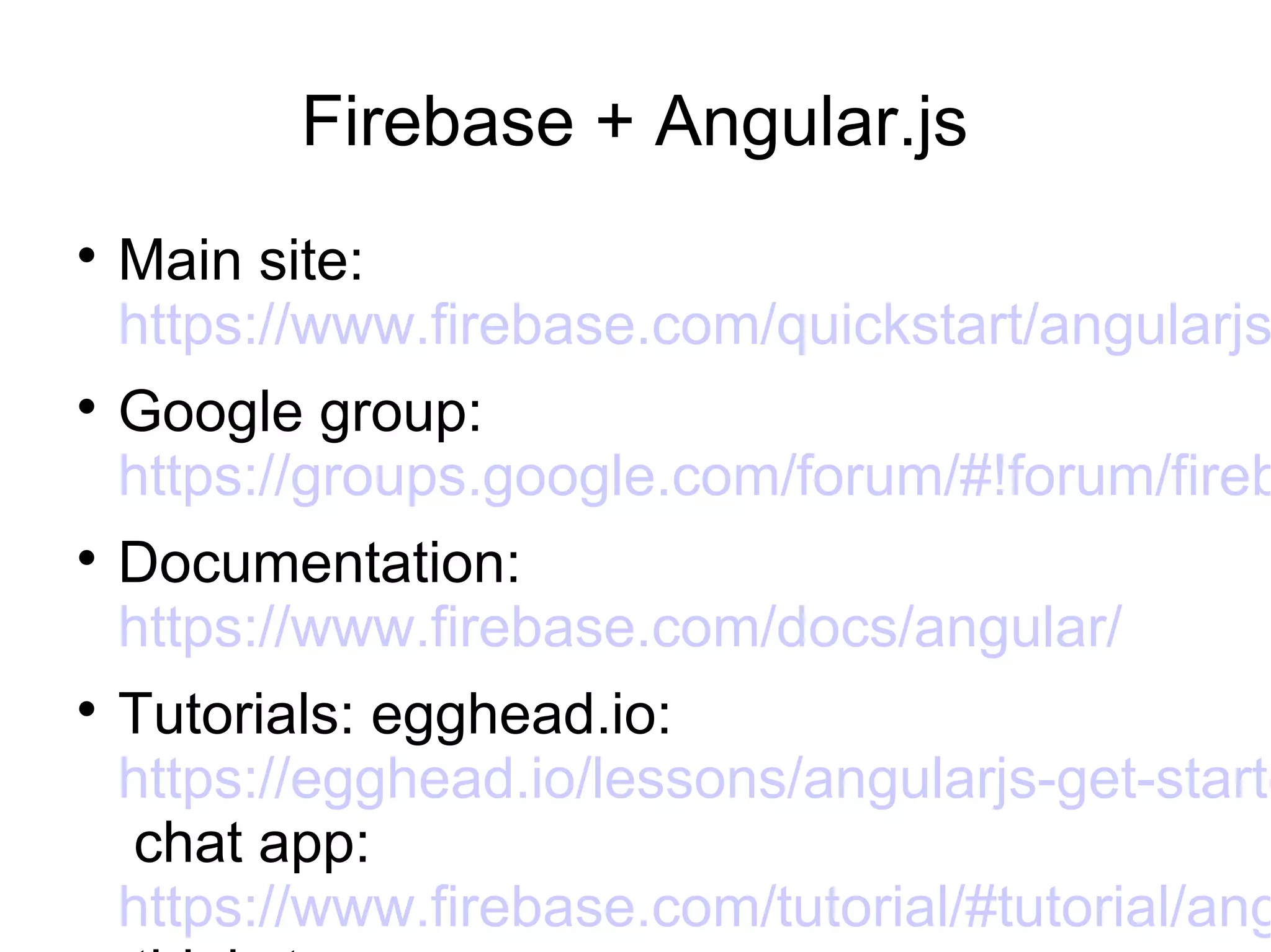 Firebase presentation | PPT