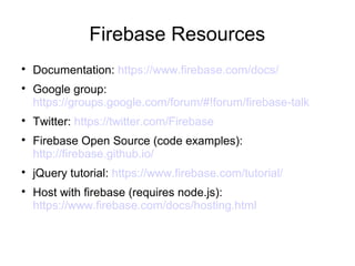 Firebase presentation | PPT