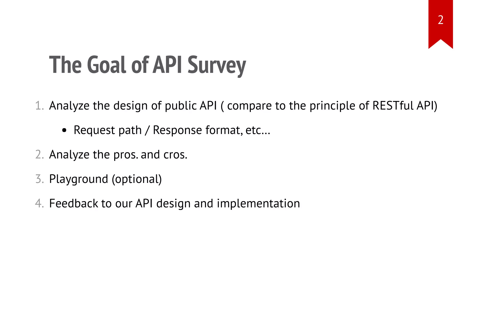 API Survey #2 - Firebase realtime database | PPT
