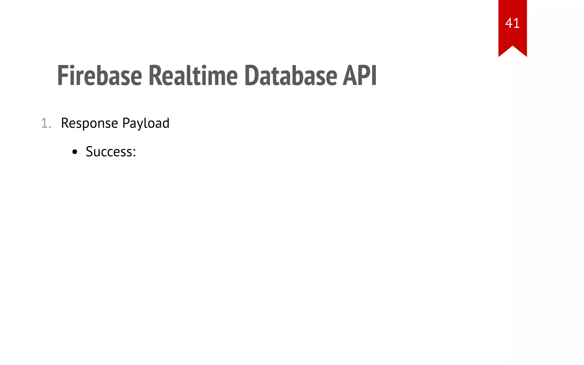 API Survey #2 - Firebase realtime database | PPT