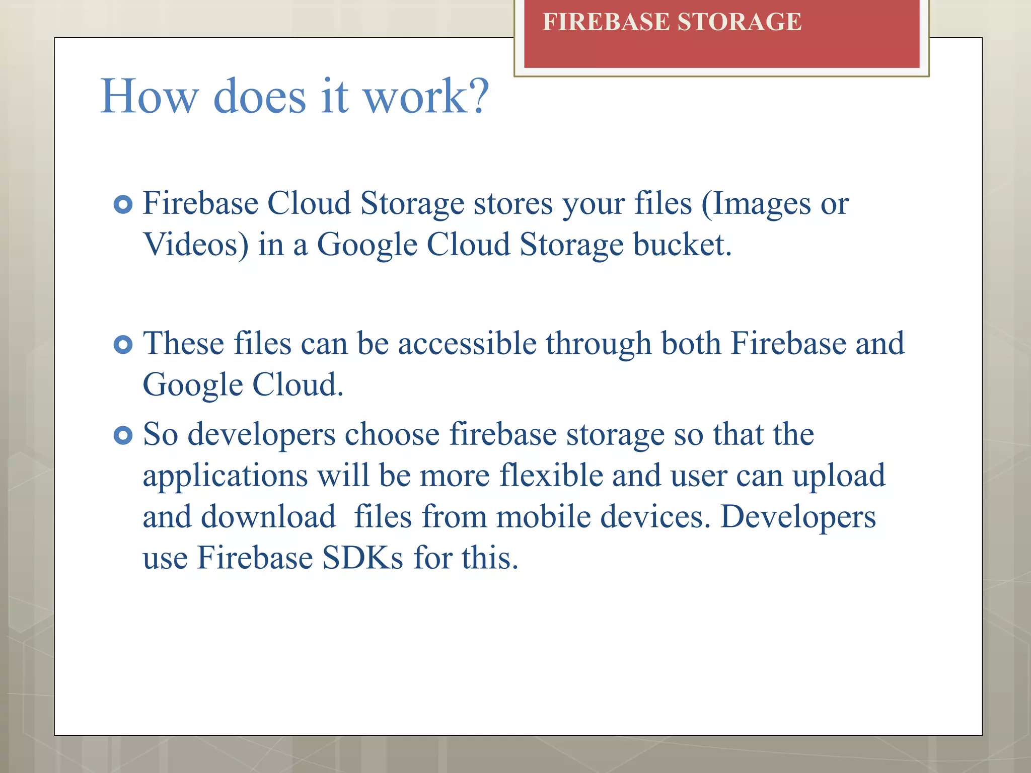 Android Firebase Storage | PPT