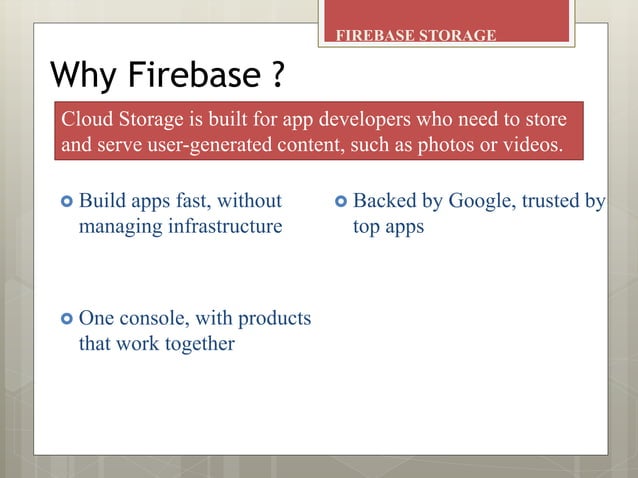 Android Firebase Storage Ppt