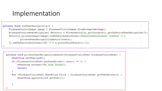 Firebase text recognition | PPT