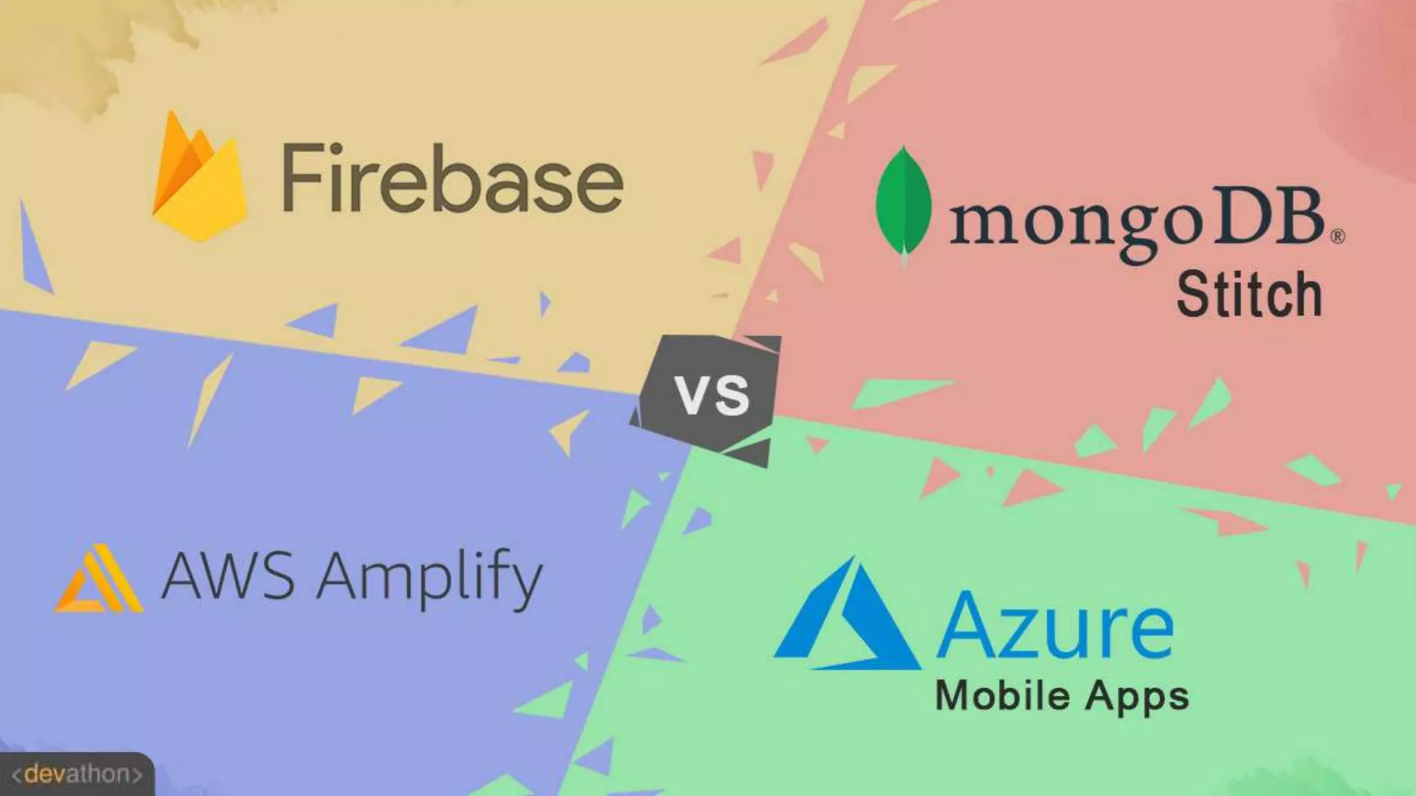 Firebase Vs Mongodb Stitch Vs Aws Amplify Vs Azure Mobile Apps Ppt