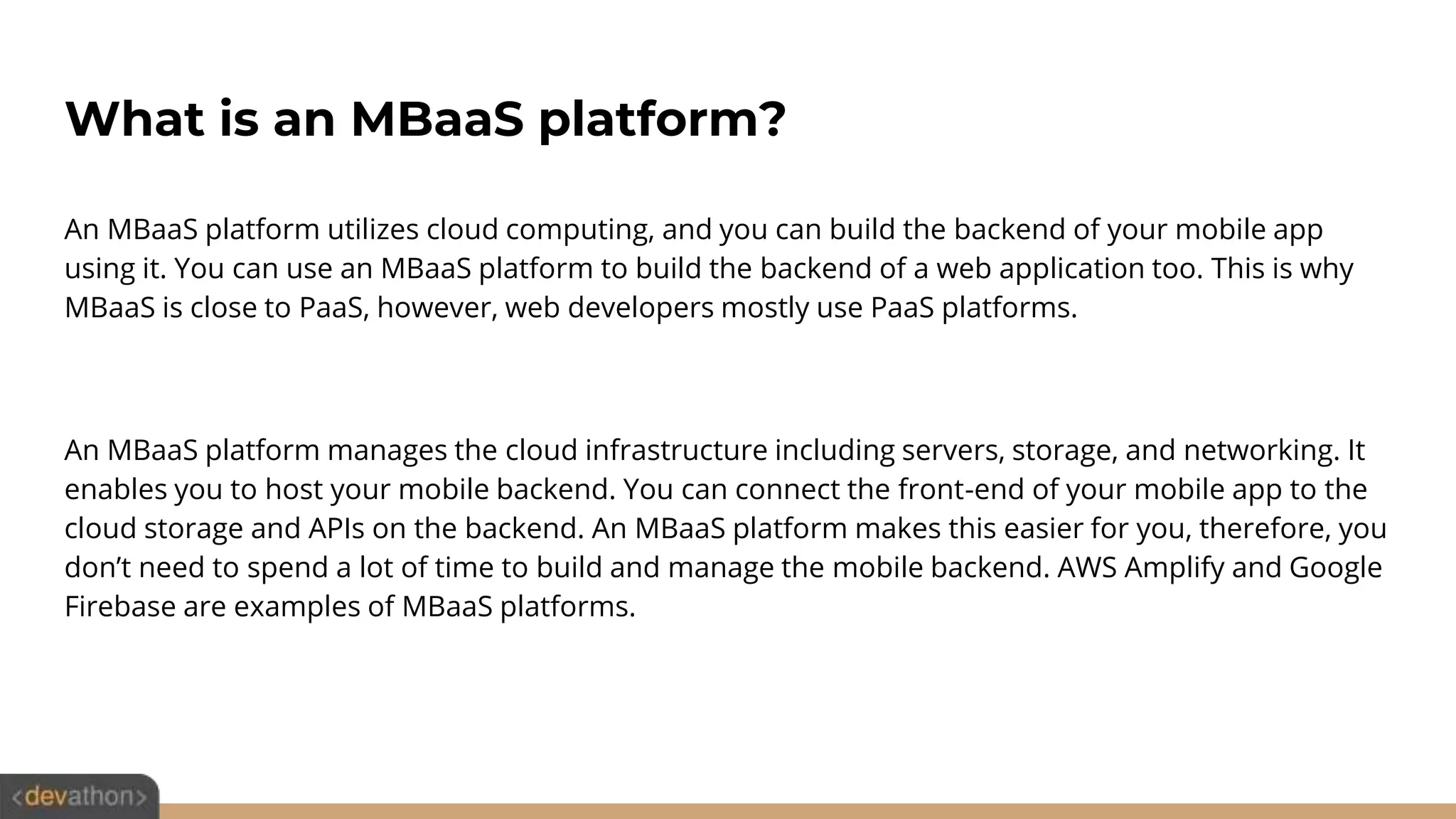 Firebase Vs Mongodb Stitch Vs Aws Amplify Vs Azure Mobile Apps Ppt