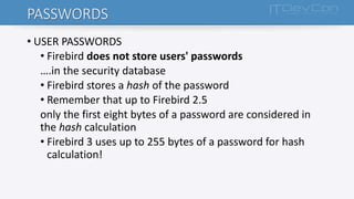 Firebird 3.x guida alla migrazione | PPT