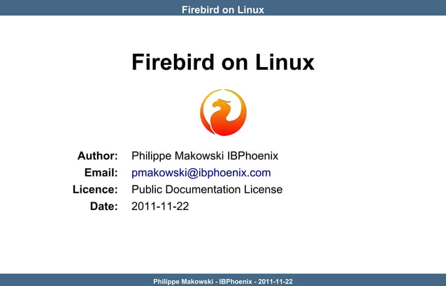 Firebird on Linux | PDF | Operating Systems | Computer Software and Applications